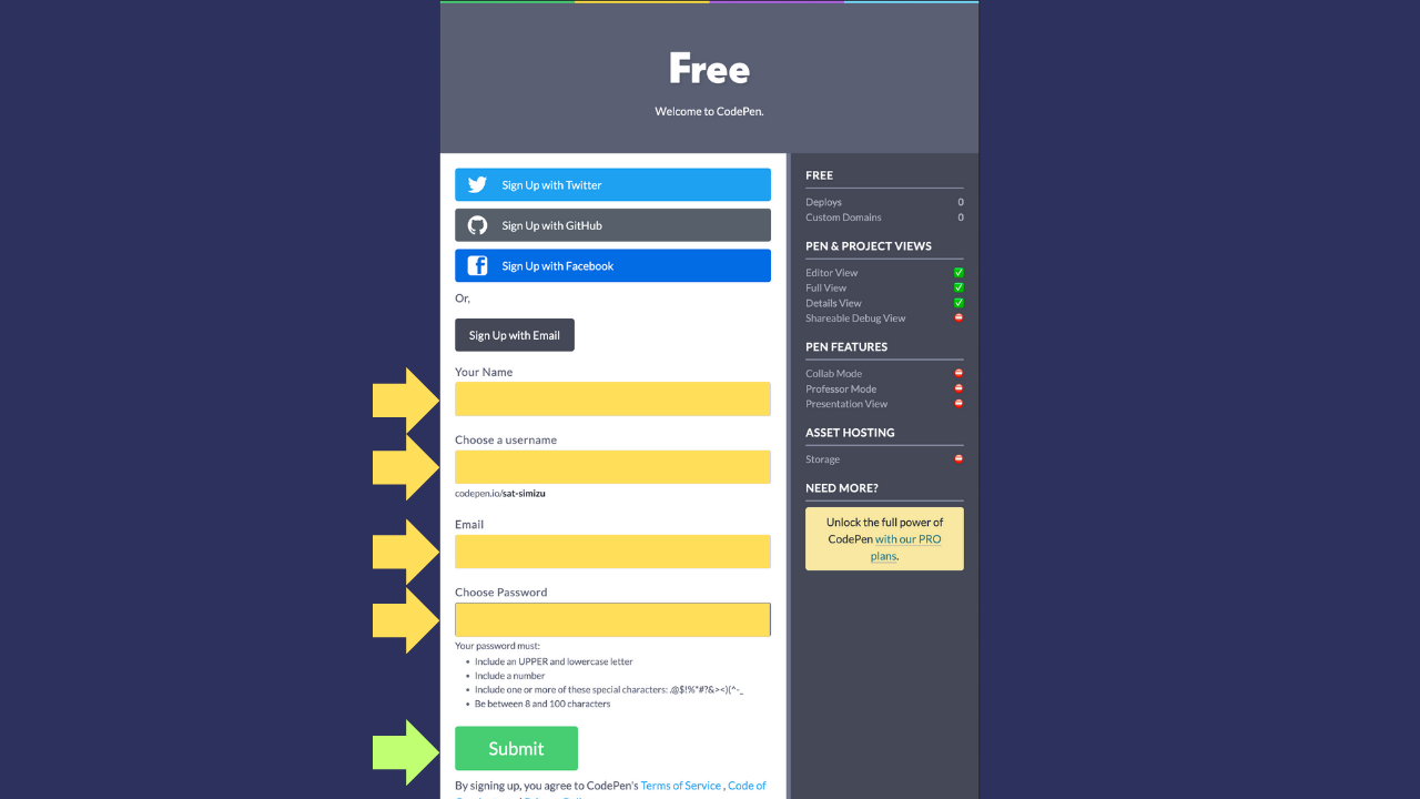 【CodePen】よく使うコードを自分用に記録しておく無料便利ツール【登録方法と使い方】 | SIMS-CODE
